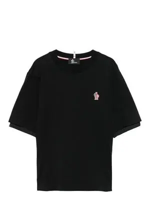 Moncler Logo Patch Crewneck T-shirt - Black