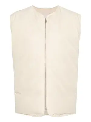 JIL SANDER Zip-up Down Gilet - White