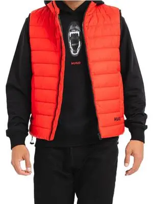 Hugo Boss Quilted Zip Vest - Black