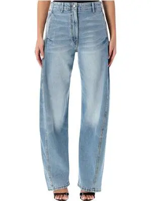 Magda Butrym Mid Waist Straight-leg Jeans - Blue