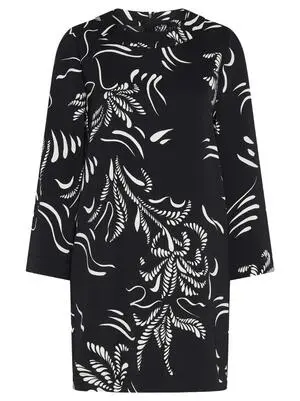Marella Recycled Satin Printed Dress - Black