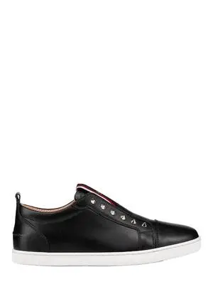 CHRISTIAN LOUBOUTIN Studded Slip-on Sneakers - Black