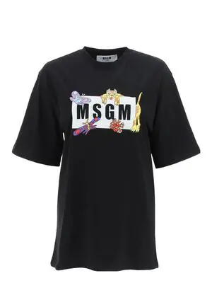 MSGM Graphic Logo T-shirt - Black