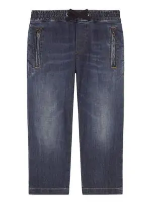 Dolce & Gabbana Drawstring Waist Jeans - Black