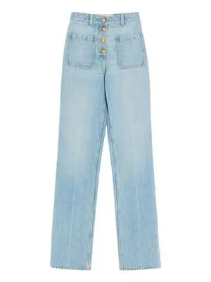 Valentino Garavani High-rise Straight-leg Jeans - Blue