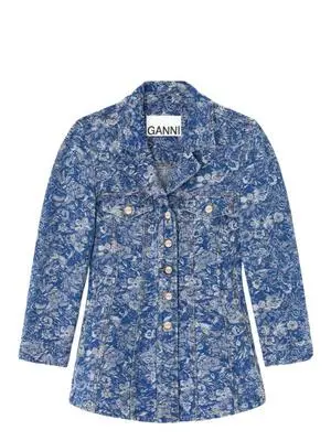 GANNI Ganni Tapestry Denim Blazer