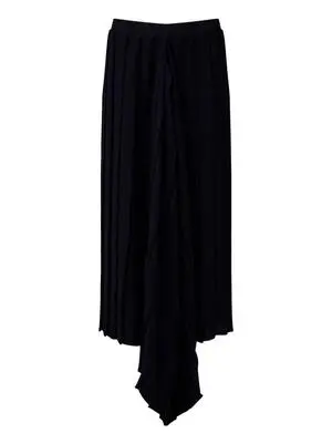 MAISON MARGIELA Pleated Skirt With Asymmetrical Hem - Black