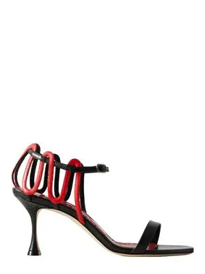 Manolo Blahnik Chafarsan 70 High Heel Sandals - Black