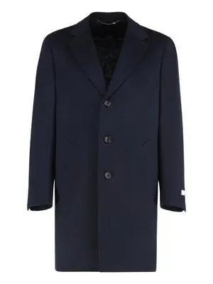Canali Classic Wool Coat - Black
