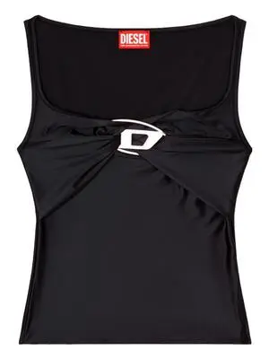 DIESEL® T-amai Logo Plaque Top - Black
