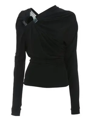 VICTORIA BECKHAM Victoria Beckham Draped Long Sleeve Top