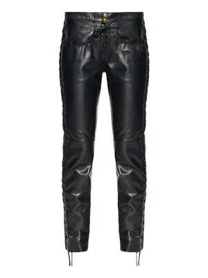 Isabel Marant Étoile Isabel Marant Lace-Up Leather Trousers Black