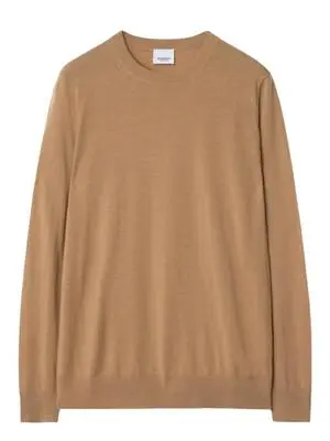 Burberry Crew Neck Knitwear - Camel