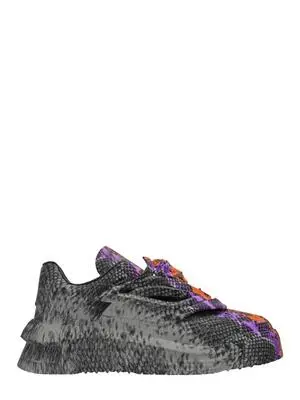 Versace Odissea Python Greca-print Sneakers - Black