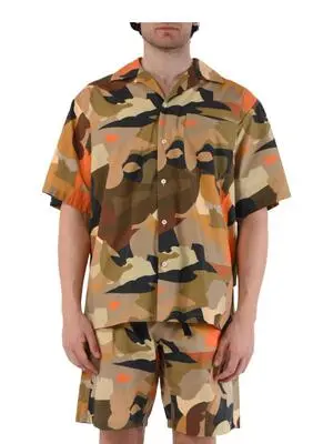 MSGM Camouflage-print Cotton Shirt - Multicolor