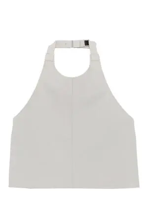 Wardrobe.NYC Halter Neck Backless Top - White