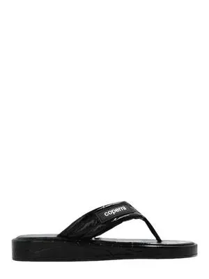 Coperni Logo Detail Flip Flops - Black