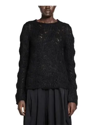Comme Des Garçons Open-knit Sweater - Black