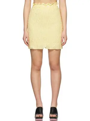 MSGM Pleated Jersey Skirt - Nude