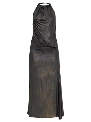 DIESEL® Diesel D-Karam Halterneck Maxi Dress With Pleated Details