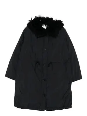 YVES SALOMON Faux Fur-trimmed Drawstring Jacket - Black