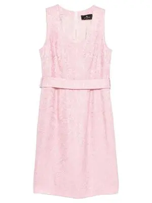 Etro Sleeveless Patterned Midi Dress - Pink