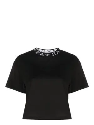 Emporio Armani Logo Collar T-shirt - Black