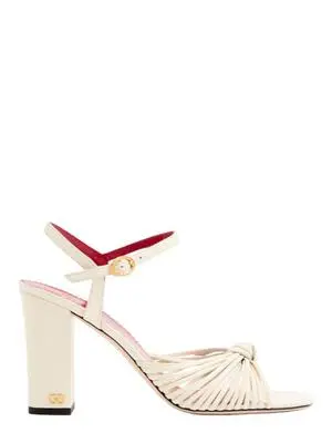 Valentino Garavani Annet Knotted Ankle-strap Sandals - Ivory