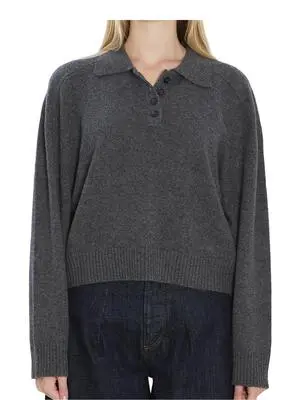Loulou De Saison Cashmere Polo Knitwear - Black