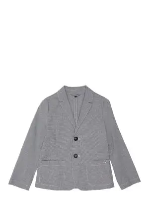 Emporio Armani Houndstooth Single-breasted Blazer - Gray