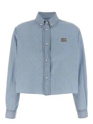 MIU MIU Miu Miu Striped Chambray Shirt