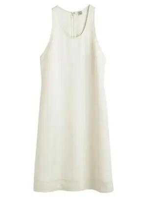 TOTEME Sleeveless Scoop Neck Mini Dress - Ecru