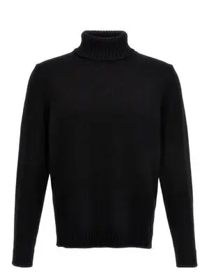 ZANONE Wool Turtleneck Knitwear - Black