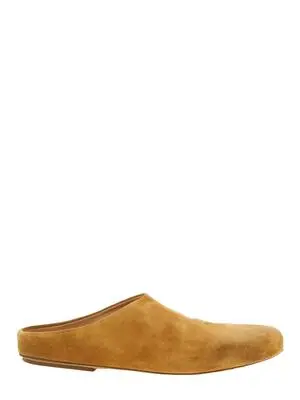Marsèll Suede Square Toe Slip-on Slides - Brown