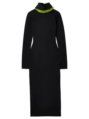 16ARLINGTON 16Arlington Weir Sequin-Embellished Cady Turtleneck Midi Dress