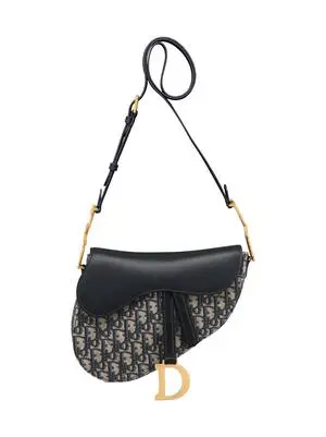 Dior Medium Flap Shoulder Bag - Black