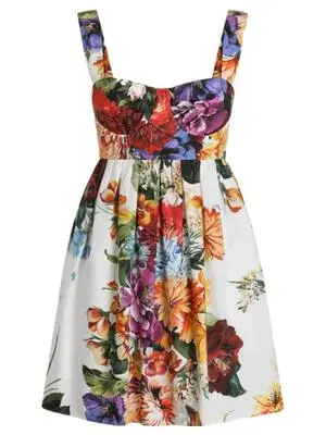 Dolce & Gabbana Floral Print Mini Dress - Multi-color