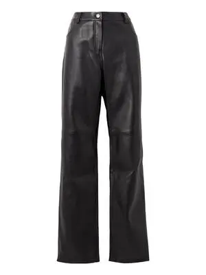 Magda Butrym Straight-leg Leather Trousers - Black
