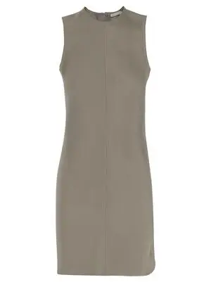 Ami Sleeveless Round Neck Straight Dress - Gray
