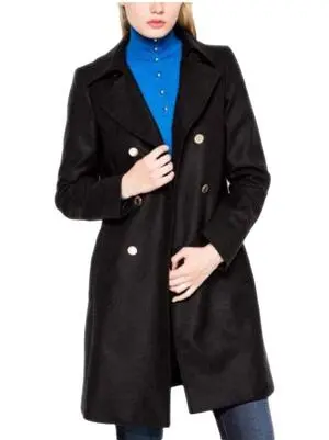 Emporio Armani Double-breasted Trench Coat - Black