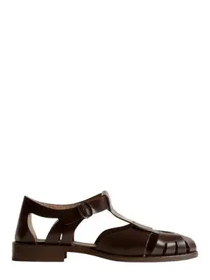 Hereu HEREU Pesca Flat Sandals Dark Brown