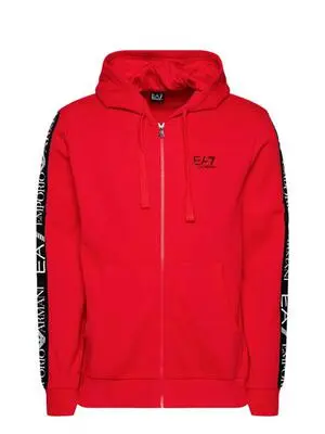 EA7 Logo Hooded Jacket - Red