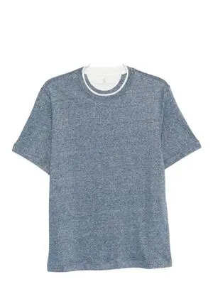 Brunello Cucinelli Layered Effect Crewneck T-shirt - Gray