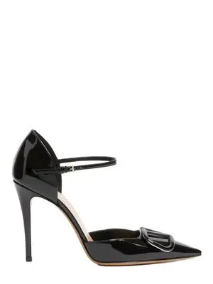 Valentino Garavani Vlogo Signature Pointed Toe High Heel Pumps - Black