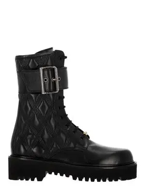 VALENTINO Valentino Quilted Leather Combat Boots