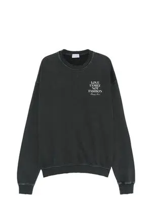 FAMILY FIRST Long-sleeved Crew Neck Sweatshirt - Black