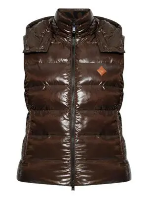 Mcm Sleeveless Puffer Vest With Zip Closure - Black