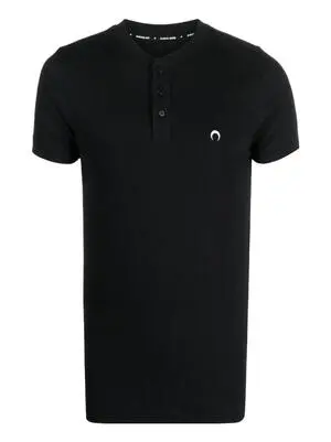 MARINE SERRE Crescent Moon-embroidered Top - Black
