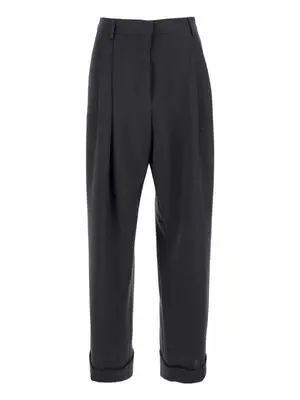 Dries Van Noten Belt Loop Casual Pants - Black