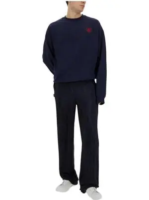 FAMILY FIRST Tailored Pleated Trousers - Black